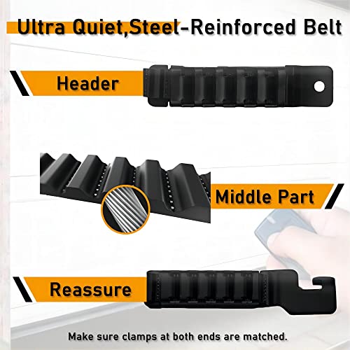 Upgraded 41A5250-2 Drive Belt Garage Door Opener, 307'' Drive Belt for 10ft Garage Door Compatible with Liftmaster/Chamberlain/Sentex/Whisper Belt Drive