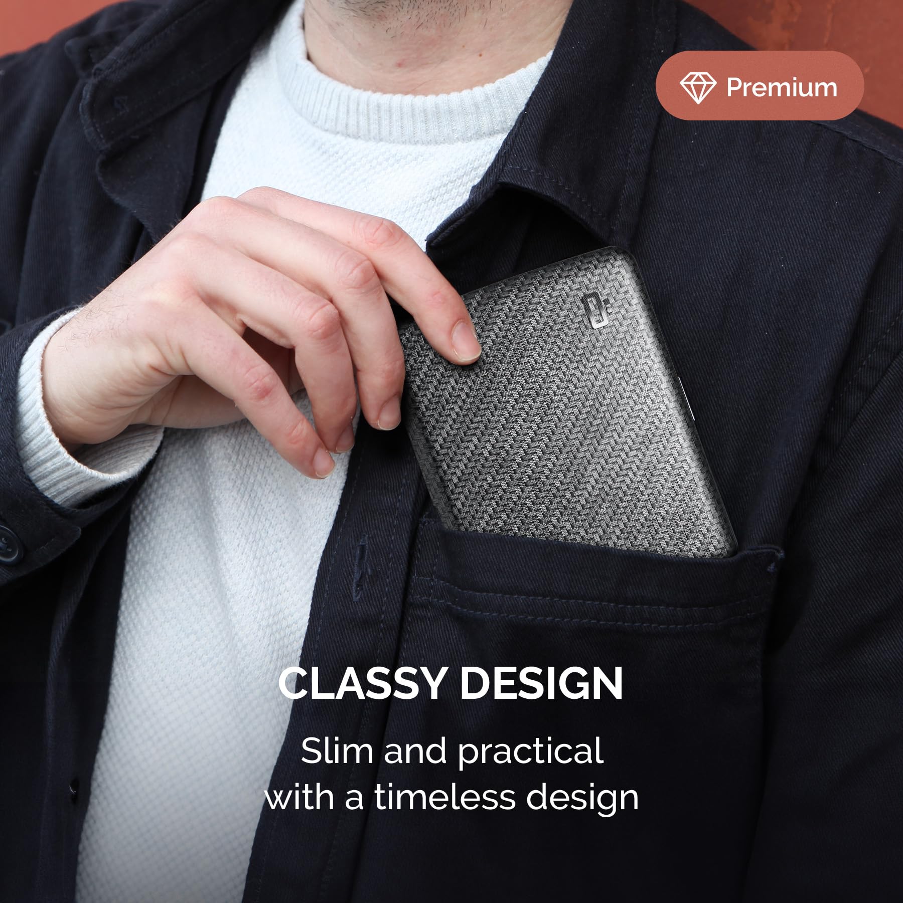 ÖGON -DESIGNS- Aluminum wallet, Large capacity with metal lock, RFID Protection against fraud and demagnetization, Smart Case OSLO Large model