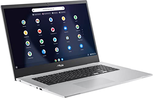 ASUS 17 Chromebook 17.3 Inch FHD Laptop 2023 Newest, Intel Celeron N4500 Up to 2.8Ghz, 4GBRAM, 192GB Storage, USB C, Wifi6, Bluetooth, 17hours Battery Life, Chrome OS