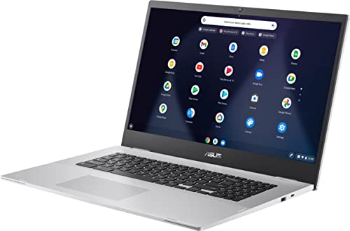 ASUS 17 Chromebook 17.3 Inch FHD Laptop 2023 Newest, Intel Celeron N4500 Up to 2.8Ghz, 4GBRAM, 192GB Storage, USB C, Wifi6, Bluetooth, 17hours Battery Life, Chrome OS