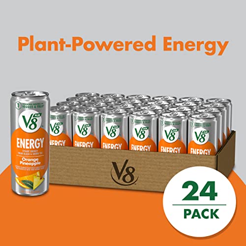 V8 +ENERGY Orange Pineapple Energy Drink, 8 Ounce Can (Case Of 24)