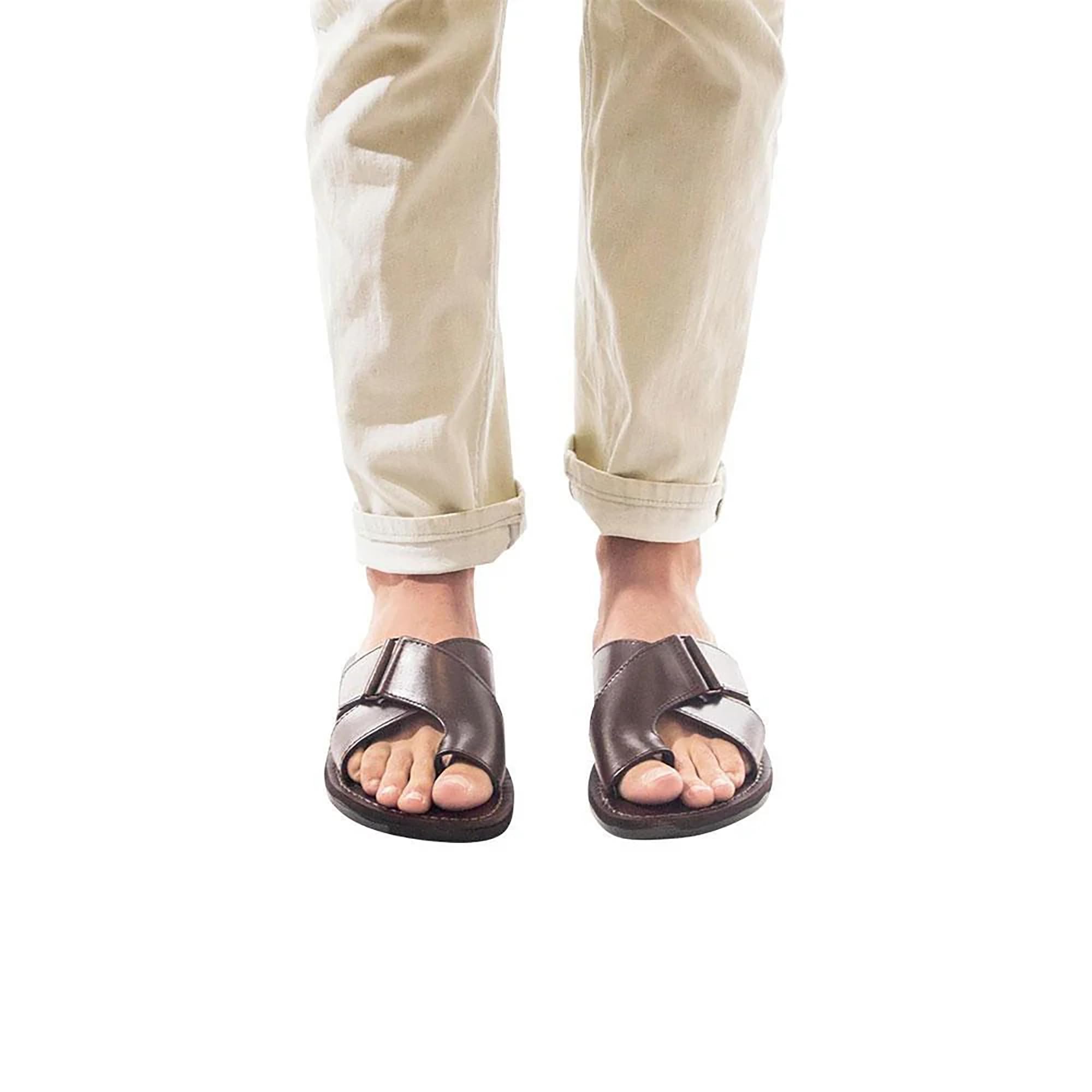 Asher - Leather Slide On Sandal - Mens Sandals