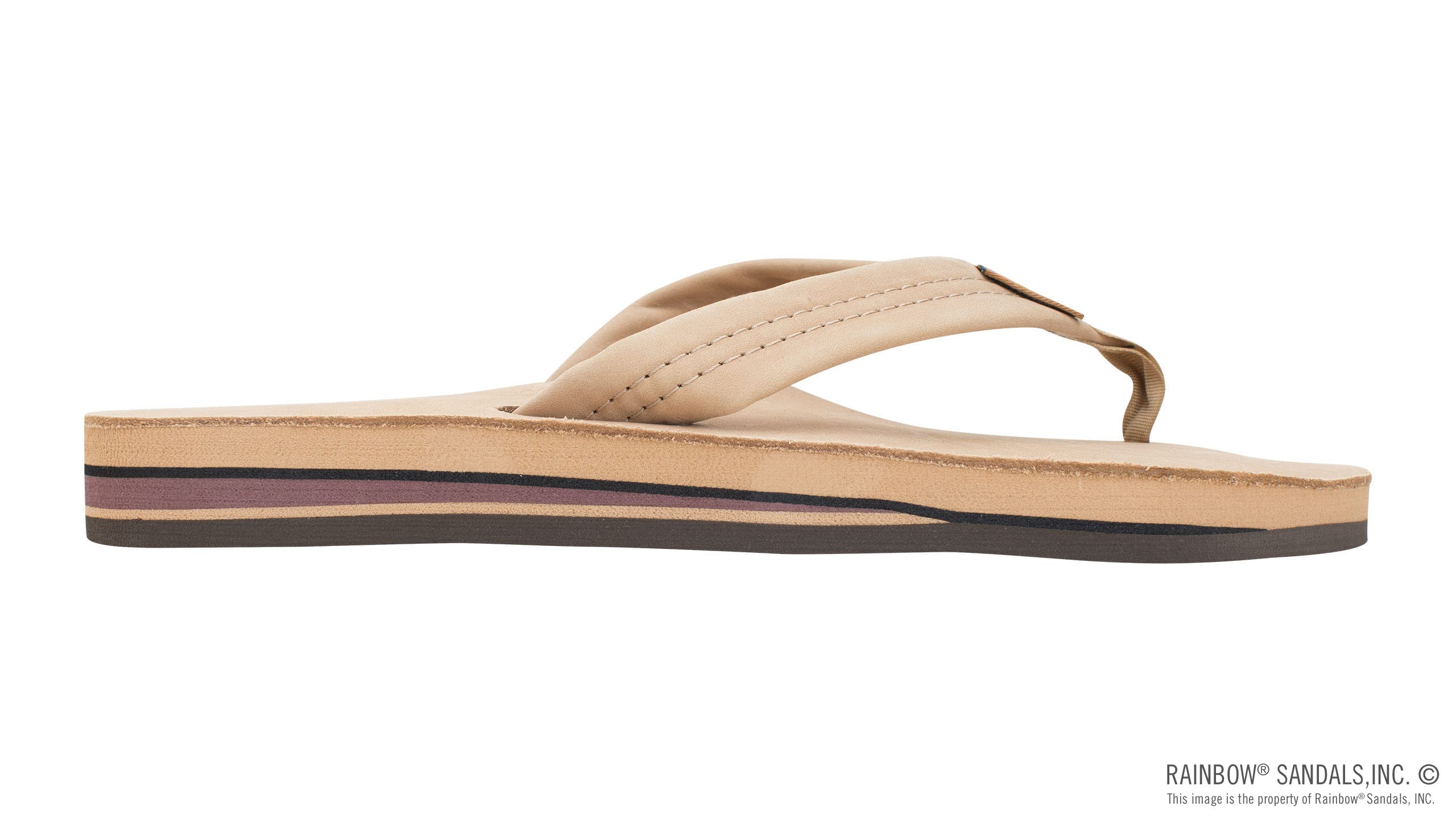 Rainbow Sandals Men Premium Leather Double Layer, Sierra Brown, Large