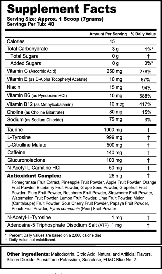 G Fuel Compound V Ginseng Citrus Berry Flavored Game Changing Elite Energy Powder, Sharpens Mental Focus and Cognitive Function, Zero Sugar, Supports Immunity and Enhances Mood 9.8 oz (40 servings)