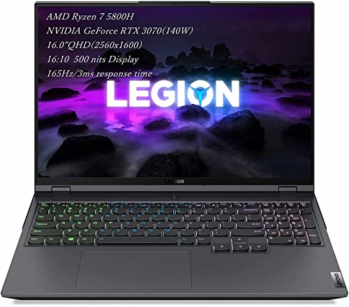 Newest Lenovo Legion 5 Pro Gen 6 Gaming Laptop, Octa-core AMD Ryzen 7 5800H, 16.0" QHD (2560x1600) IPS 165Hz Display, NVIDIA GeForce RTX 3070(140W), Type-C, w/ Accessories (64GB RAM | 2TB PCIe SSD)
