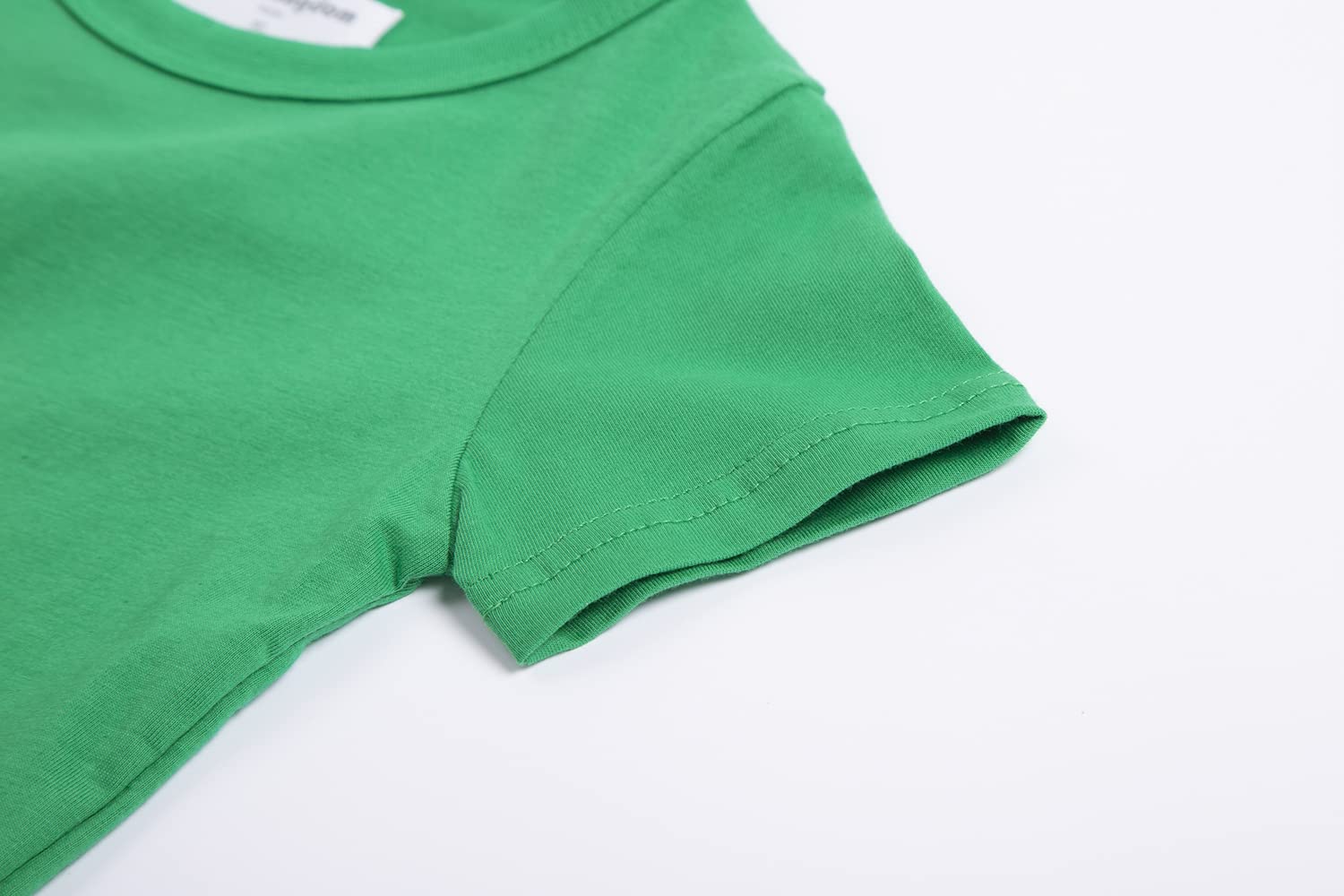 Mud Kingdom Big Boys T-Shirt Short Sleeve Summer Holiday Plain Green Size 10-12 Soft