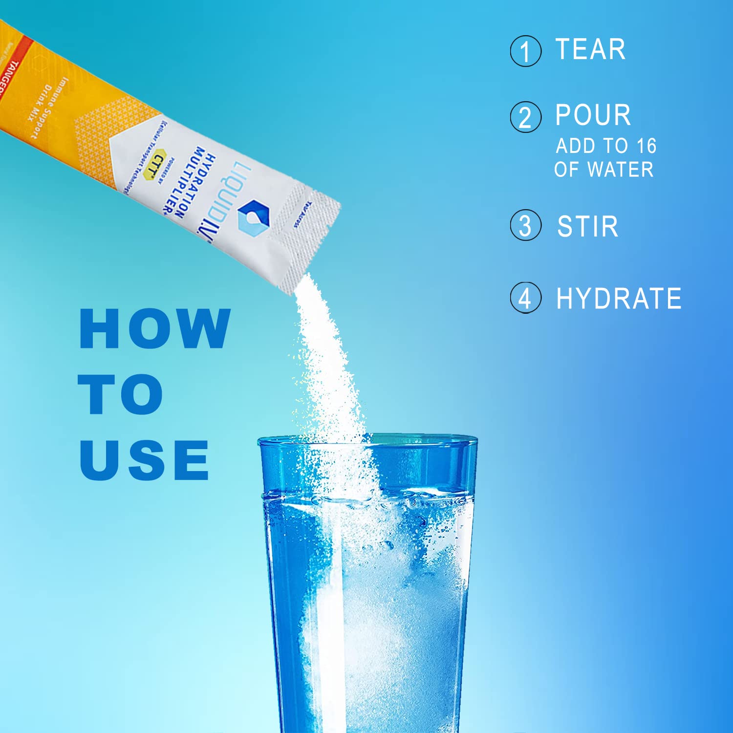 GARIZZE Liquid IV Hydration Multiplier - Hydration Powder Packets -12 Sticks - Electrolyte Drink Mix - Strawberry, Lemon Lime, Tangerine Immune Support, Yuzu Pineapple Energy Drink Mix