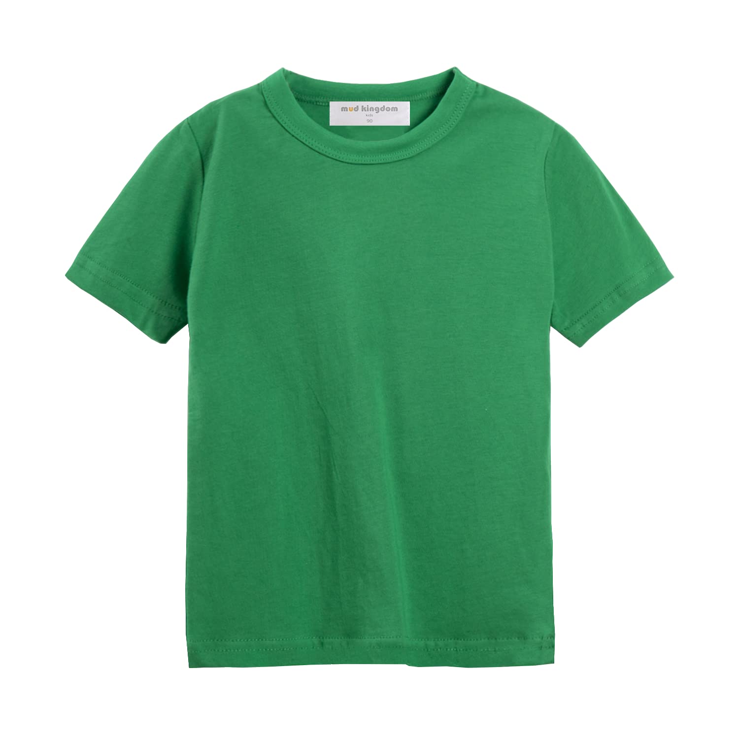 Mud Kingdom Big Boys T-Shirt Short Sleeve Summer Holiday Plain Green Size 10-12 Soft