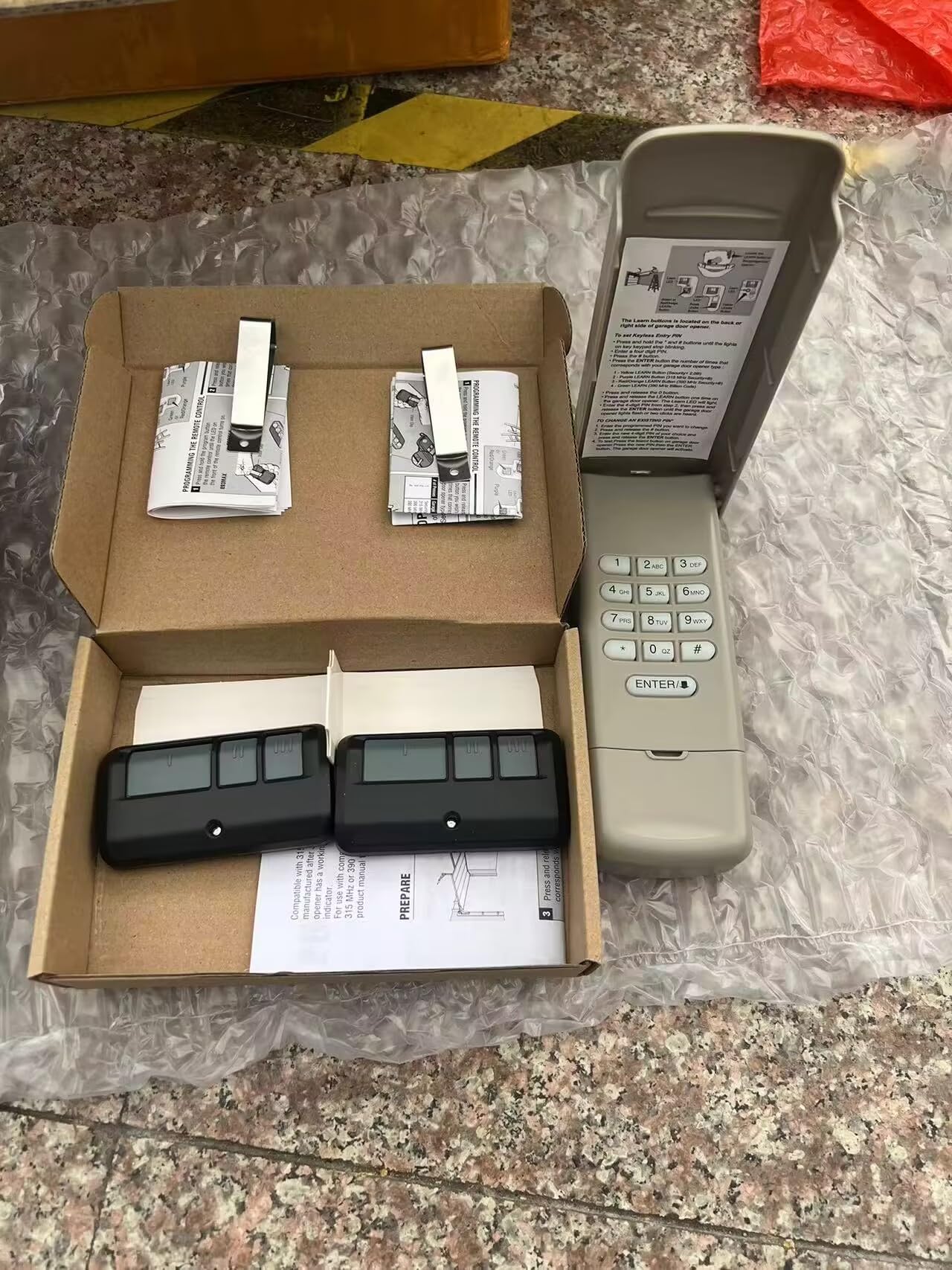 MIV 877MAX Garage Door Keypad, with 2 Pack 893MAX Opener Remote, Compatible with LiftMaster/Chamberlain/Craftsman Garage Door Opener Since 1993