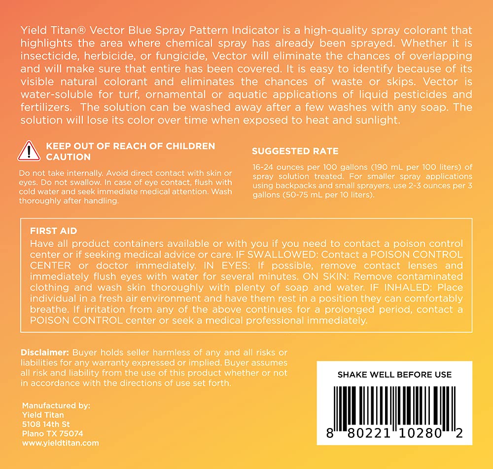 Primesource Meso 4 SC Select with Yield Titan's Vector Blue Concentrated Spray Pattern Indicator 8 Ounces and Surfactant
