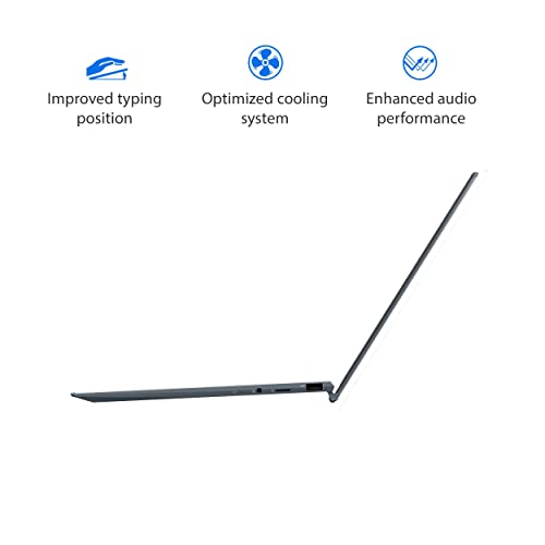 ASUS ZenBook 14 Ultra-Slim Laptop 14โ FHD Display, AMD Ryzen 9 5900HX CPU, Radeon Vega 7 Graphics, 16GB RAM, 1TB PCIe SSD, NumberPad, Windows 11 Pro, Pine Grey, UM425QA-XH99