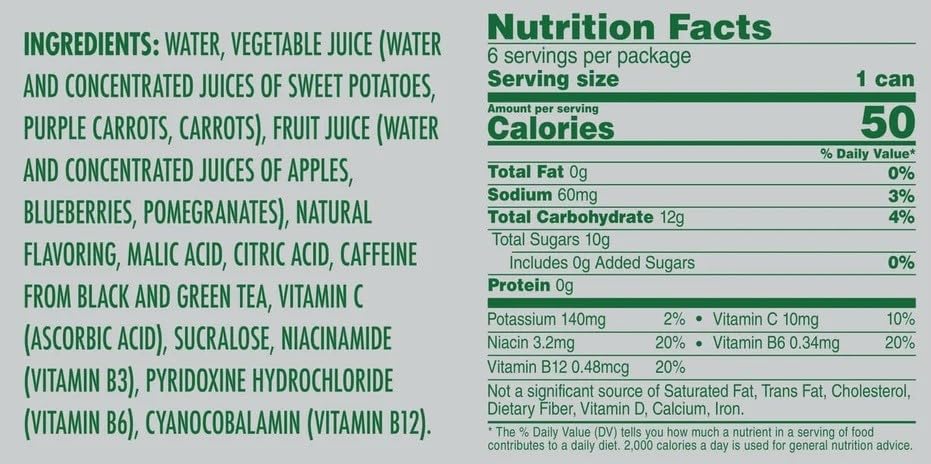 V8 +Energy Drink Variety Pack, Pomegranate Blueberry, Black Cherry, Orange Pineapple, Peach Mango, 8 Fl Oz (4 Packs of 6 Cans)