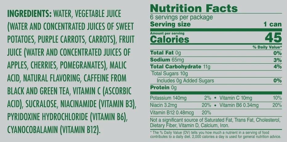 V8 +Energy Drink Variety Pack, Pomegranate Blueberry, Black Cherry, Orange Pineapple, Peach Mango, 8 Fl Oz (4 Packs of 6 Cans)