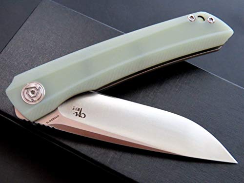 Eafegrow CH3002-G10 Folding Camping Knives 3.7 inch D2 Blade and G10 Handle Pocket Knives Outdoor Hunting Knife Tactical Folding Knives (jade)