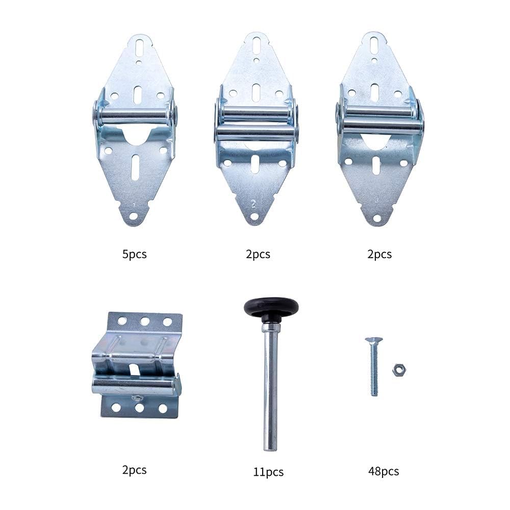 HOME MASTER HARDWARE Garage Door Hinge & Roller Tune Up Kit，Garage Door Hardware Kit for 16 x 7 or 18 x 7 Door