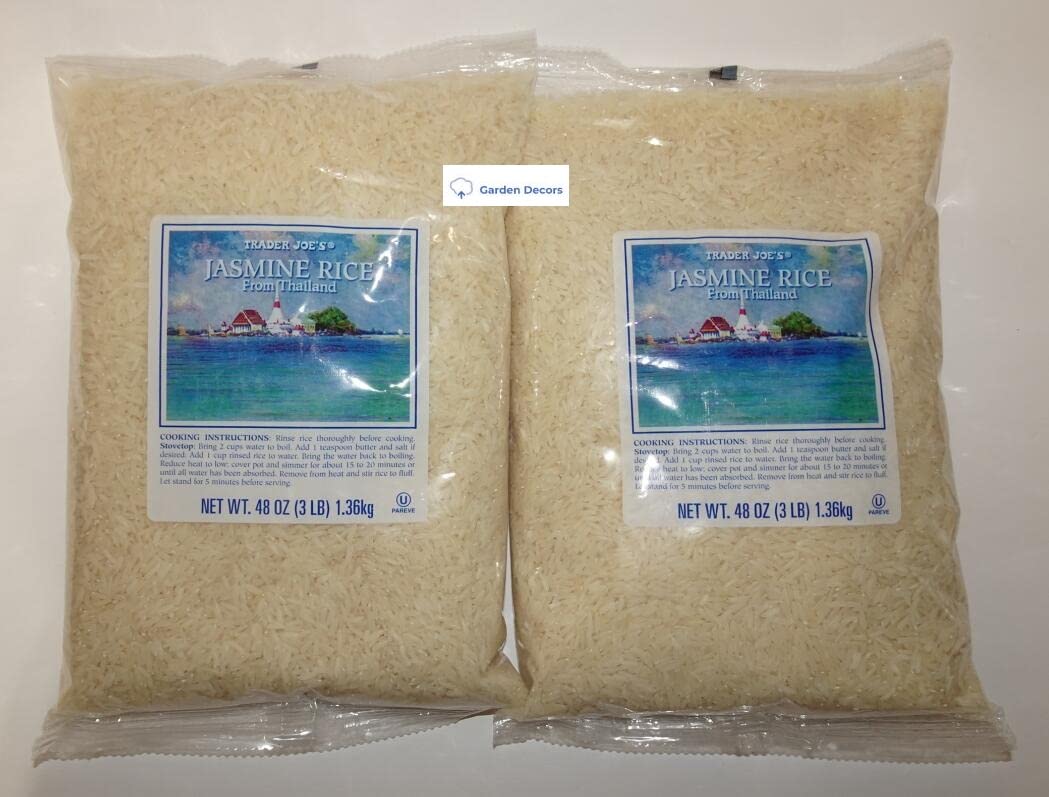 Trader Joe’s Jasmine Rice from Thailand 48oz 1.36kg (Two Bags)