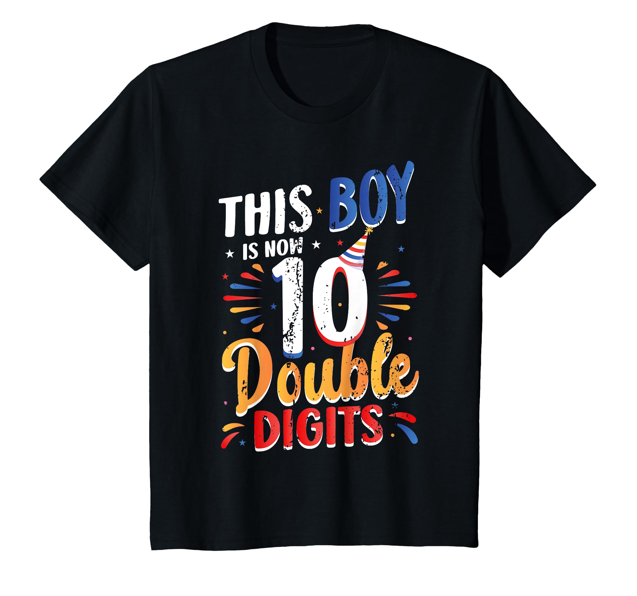 Kids This Boy Is Now 10 Double Digits 10th Birthday Boy T-Shirt