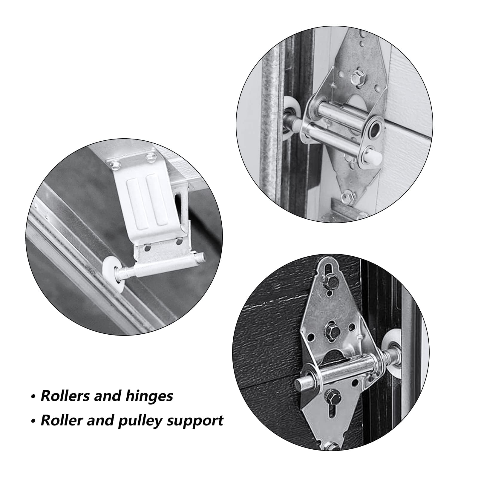 HOME MASTER HARDWARE Garage Door Hinge & Roller Tune Up Kit，Garage Door Hardware Kit for 16 x 7 or 18 x 7 Door