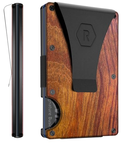 Ridge Wallets for Men - Slim Minimalist Wallet For Men, Front Pocket Wallets for Men, RFID Wallet For Men - Card Holder Wallet (Mopane)