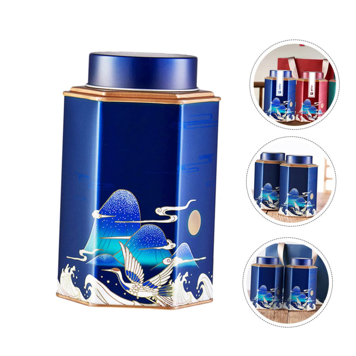 1pc Tea Tin Can Decorative Candles Storage Jars with Lids Tea Containers Chinese Tea Tins Condiment Containers Round Tea Tins Storage Storage Canister Decorative Tea Can Mini