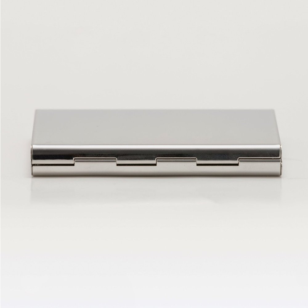 Feisuo Ultra Thin Aluminum Metal Wallets - RFID Blocking Credit Card Wallet Holder for Men & Women - Best Card Protector with 6 PVC Slots and Durable Stainless Steel Latch