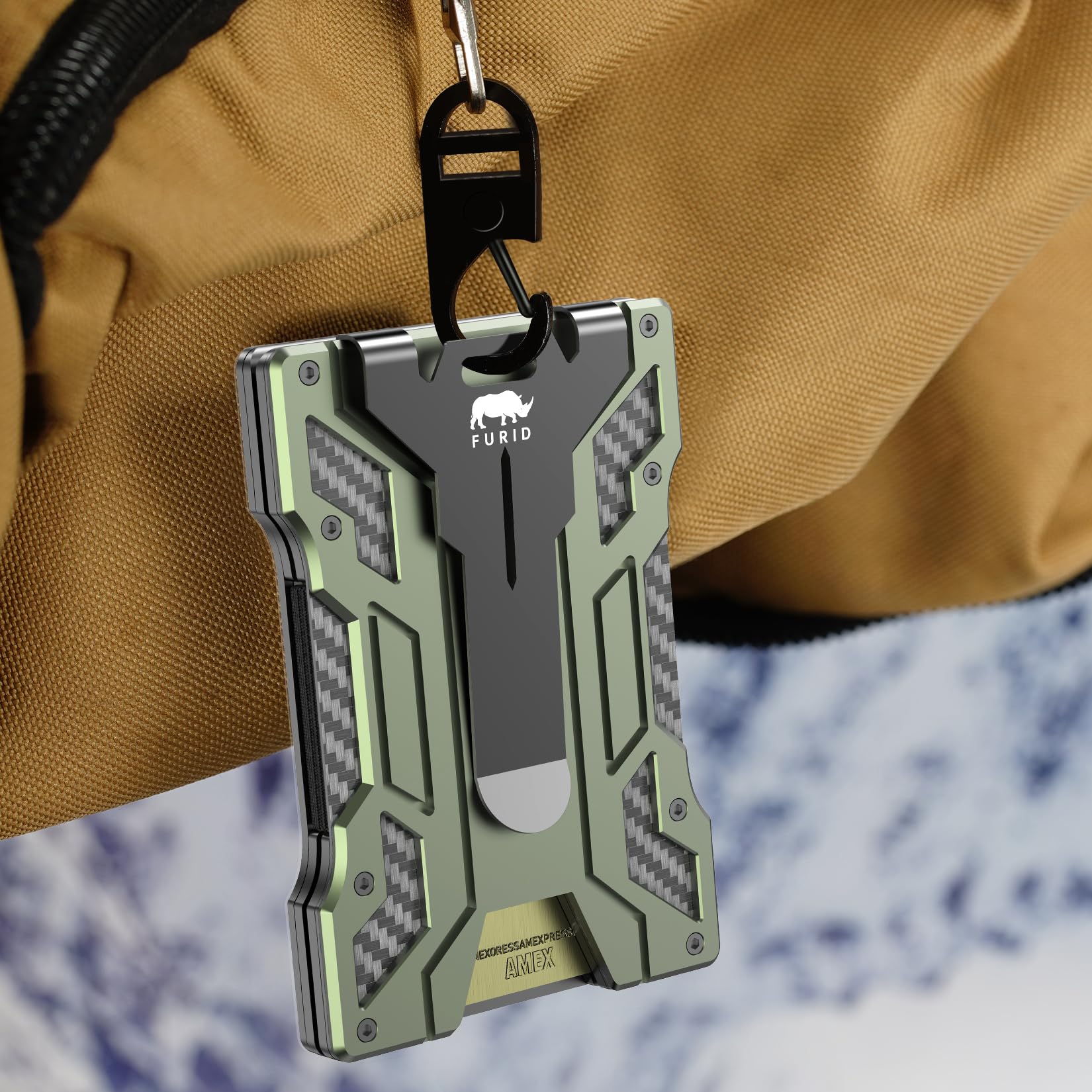 furid Metal Wallet for Men Slim: Tactical Wallet - Minimalist Wallet Rfid Card Holder - Money Clip Wallet for Men Thin