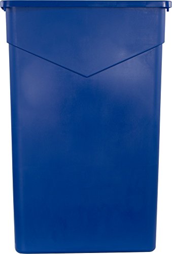 Carlisle FoodService Products 34202314 TrimLine Polyethylene Waste Container, 23 Gallon Capacity, 20" Length x 11" Width x 29.88" Height, Blue (Case of 4)
