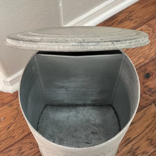 Trash Cans Kitchen 6 Gallons Trash Bin Waste Basket for Kitchen Farmhouse Trash Can with Lid Metal Trash Can