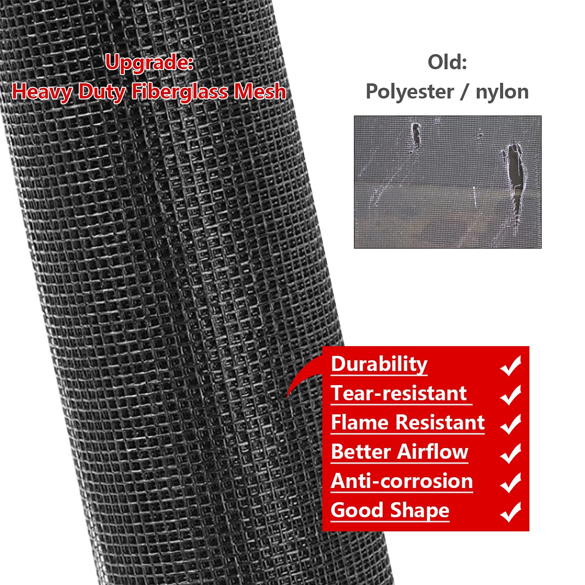 Garage Door Screen for 2 Car Garage Doors, Butizone 16x7FT Reinforced Fiberglass Magnetic Single Garage Screen Door with High Energy Magnets, Hands Free and Easy Assembly