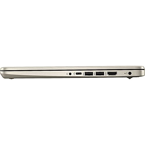 2022 HP Premium 14-inch HD Thin and Light Laptop, Intel Dual-Core Processor, 16GB RAM, 64GB Storage, Long Battery Life, Webcam, Bluetooth, HDMI, Wi-Fi, Pale Gold, Windows 10 (Renewed)