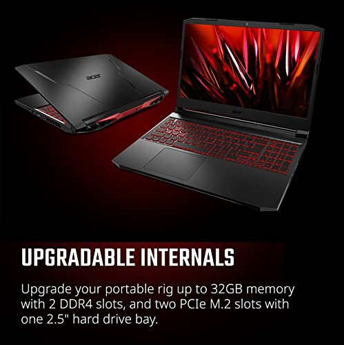 Acer Nitro 5 AN515-57-79TD Gaming Laptop | Intel Core i7-11800H | NVIDIA GeForce RTX 3050 Ti Laptop GPU | 15.6" FHD 144Hz IPS Display | 8GB DDR4 | 512GB NVMe SSD | Killer Wi-Fi 6 | Backlit Keyboard