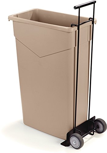 Carlisle FoodService Products 34202306 TrimLine Polyethylene Waste Container, 23 Gallon Capacity, 20" Length x 11" Width x 29.88" Height, Beige (Case of 4)