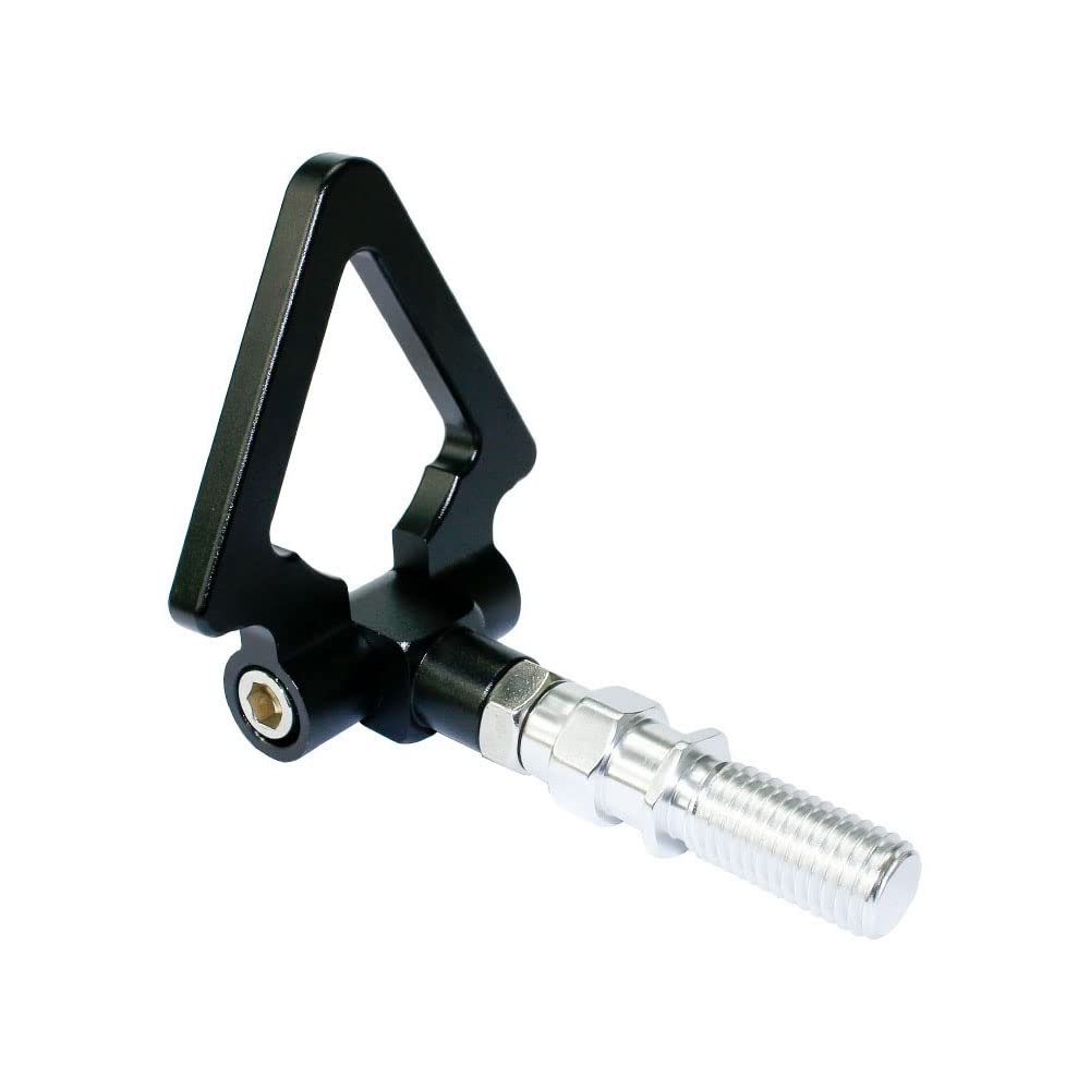 Riloer Front Aluminum Triangle Tow Hook, Front Bumper Tow Towing Hook, Compatible with Scion FR-S BRZ Impreza WRX Sti Compatible with Toyota 86, Black