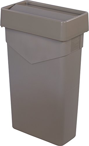Carlisle FoodService Products 34202306 TrimLine Polyethylene Waste Container, 23 Gallon Capacity, 20" Length x 11" Width x 29.88" Height, Beige (Case of 4)