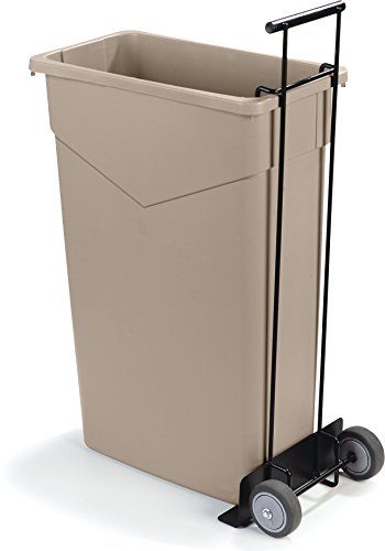 Carlisle FoodService Products 34202306 TrimLine Polyethylene Waste Container, 23 Gallon Capacity, 20" Length x 11" Width x 29.88" Height, Beige (Case of 4)