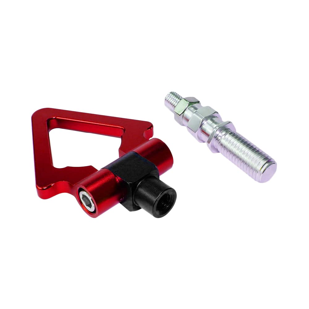 Riloer Front Aluminum Triangle Tow Hook, Front Bumper Tow Towing Hook, Compatible with Scion FR-S BRZ Impreza WRX Sti Compatible with Toyota 86, Black