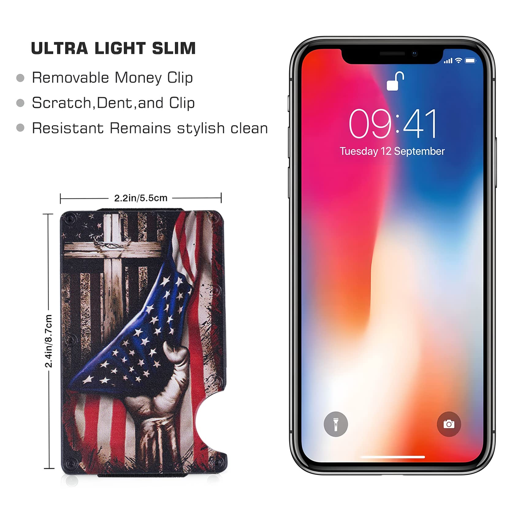 dicilly Minimalist wallets for Men - Christian gifts for men - RFID Blocking Engraved Metal tactical Wallet for Men - Aluminum Credit Card Holder for Fathers gift