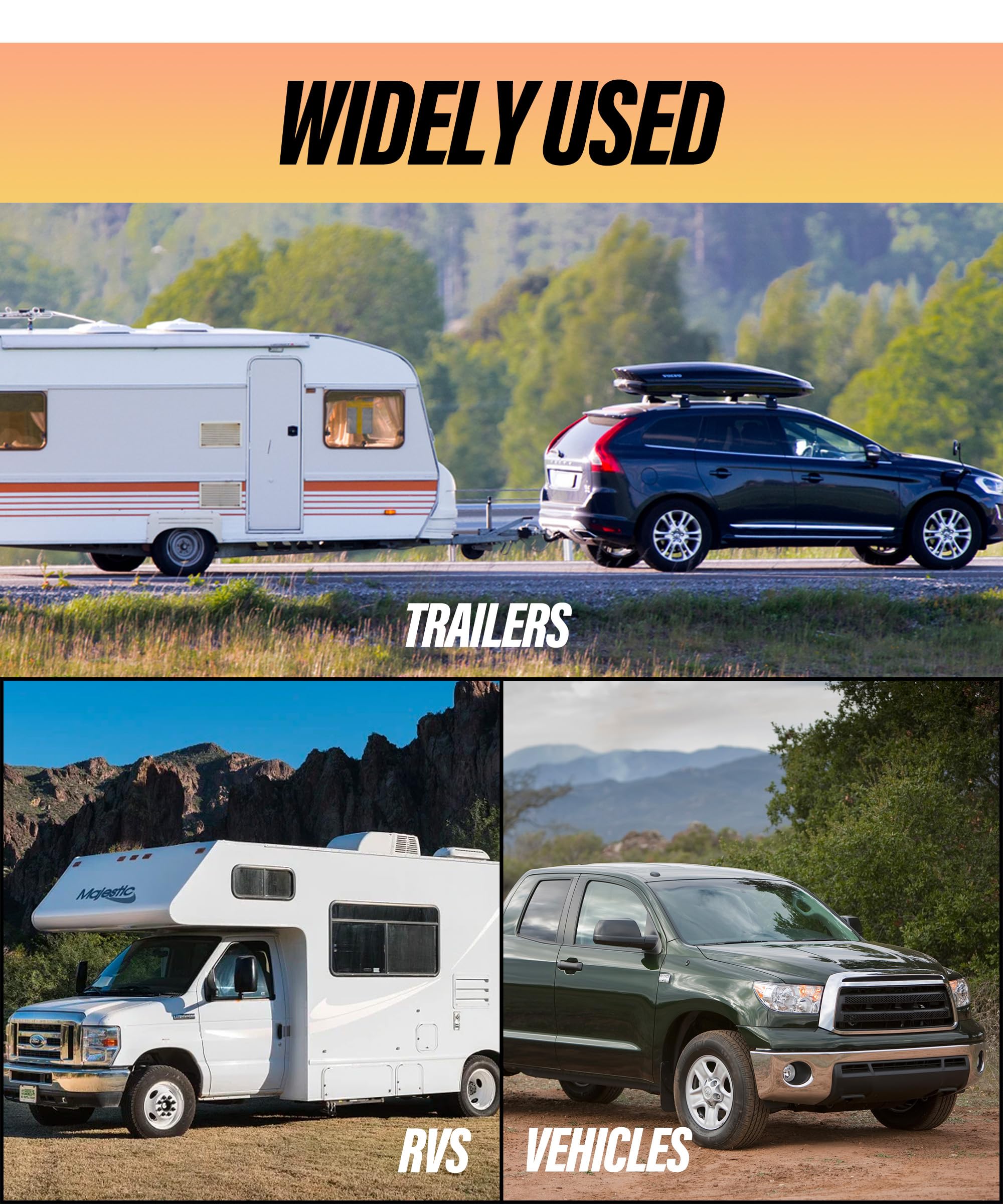 Zlirfy Trailer Lock Kit,Tow Hitch Lock,Trailer Hitch Lock Set,Fit 1-7/8",2",and 2-5/16" Couplers,Boat Camper Accessories for Travel Trailers,Universal Trailer Locks Ball Hitch