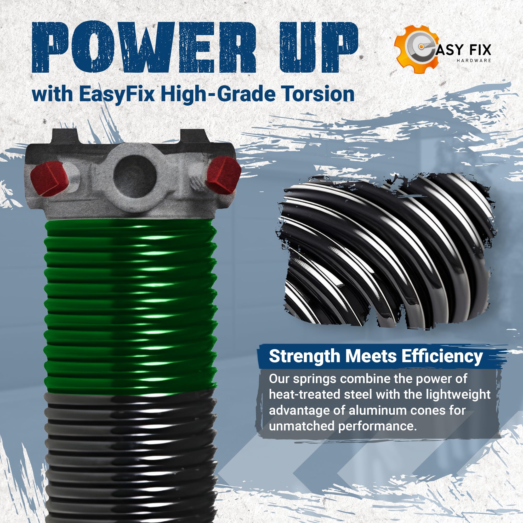 Garage Door Torsion Spring 243x2x32 for Left Side of Garage Door with 1" Steel Bearing and Winding Bars Precision E-Coating 5-Year Warranty Minimum 30,000 Cycles (Red Cone)