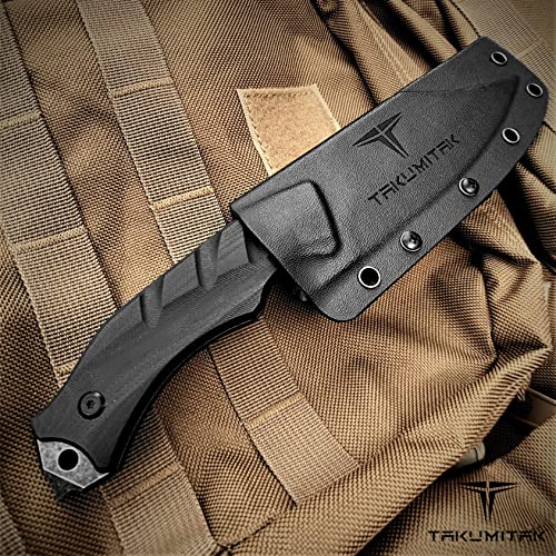 Tactical Knife Hunting Knife Survival Knife D2 Clip Point Blade G10 Handle Kydex Sheath Molle Clip Fixed Blade Knives Camping Accessories Camping Gear Survival Kit Survival Gear And Equipment Tactical Gear Hunting Gear EDC Knife EDC Gear 40161 (Stonewash