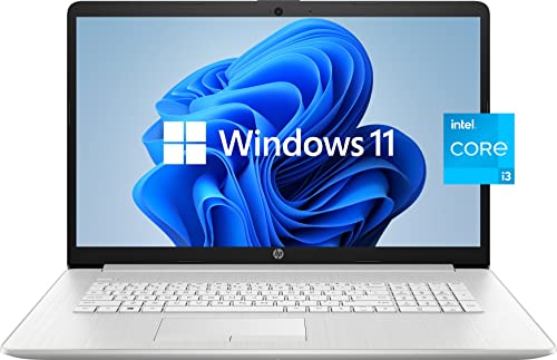 HP 2022 Pavilion 17 Laptop, 17.3In HD+ Anti-Glare Display, 11th Gen Intel Core i3-1115G4, 8GB RAM, 256 GB PCIe SSD, Wireless-AC, Windows 11, Silver (Lasted Model), 17-30.99 inches (Renewed)
