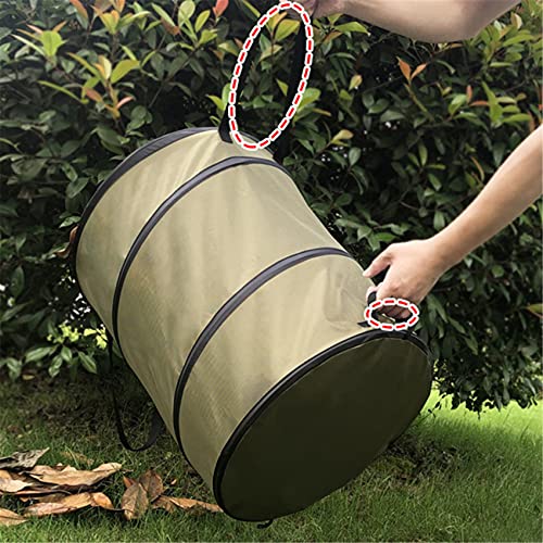 TraveTR TraveT Heavy Duty Garden Bin Pop Up Camp Trash Can for Garbage Litter Storage Collection Armygreen