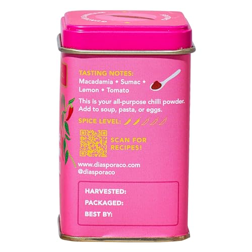 Diaspora Co. Guntur Sannam Chillies | Single-Origin Chili Powder | Medium Heat | All-purpose | 57g Everyday Tin