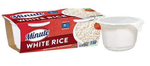 Minute Rice Ready to Serve Cups Variety Pack of 6 Different Flavors: White Rice, Yellow Rice, Brown Rice, Chicken Rice, Jasmine Rice, Brown and Wild Rice. Bundle of 6 Ready Rice Food Gift