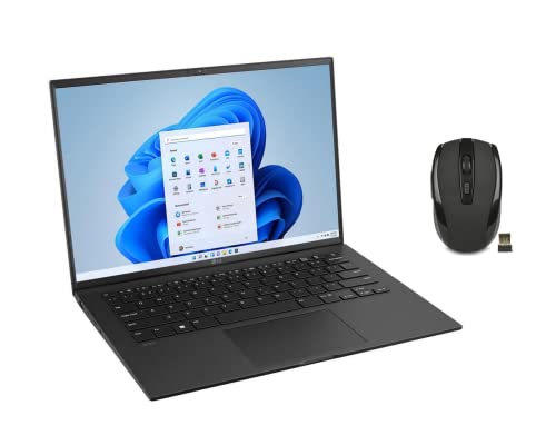 LG Gram 14" IPS LCD WUXGA (1920 x 1200) Intel Evo Platform Laptop | 12thGen Intel Core i7-1260P | Backlit Keyboard | Fingerprint Reader | Windows 11 (Black, 16GB RAM | 1TB SSD)