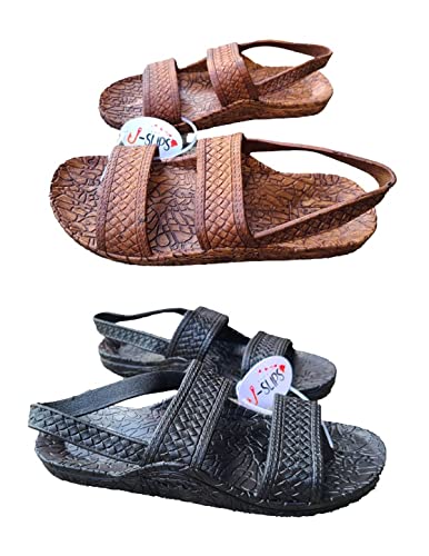 New Adventure Orthopedic J-Slips Hawaiian Jesus Sandals with arch, deep footbed, and backstraps Lava W7