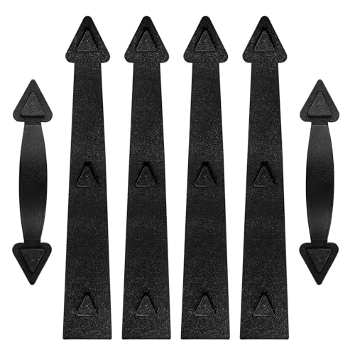Classy Garage Door Magnetic Decorative Hardware,Garage Door Magnets,Garage Door Magnetic Hardware Faux 4 Magnetic Hinges 2 Magnetic Handles Attractive Garage Door Decoration Decor Black