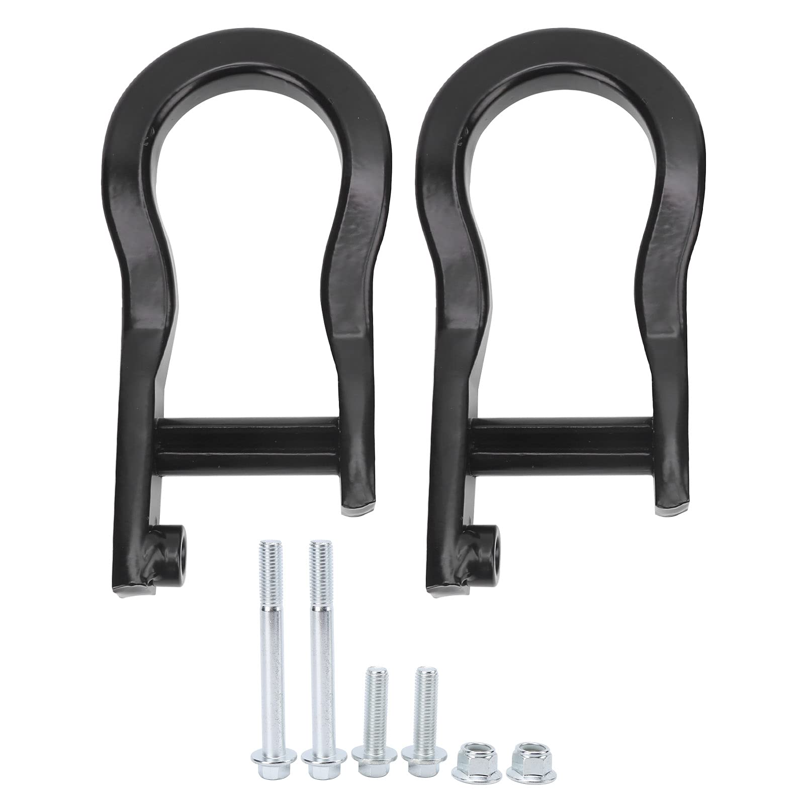 Front Tow Hook, Pair Front Tow Hooks Black Heavy Duty Bow Shackles 84072463 Compatible with 23236699 19159115