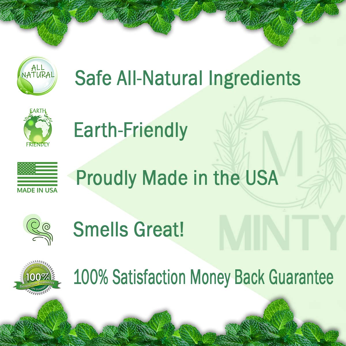Minty Insect & Pest Control, Powerful & Natural 5% Peppermint Oil Spray for Ants, Spiders, Bed Bugs, Dust Mites, Roaches and More - Indoor and Outdoor Use, 128 fl oz Gallon