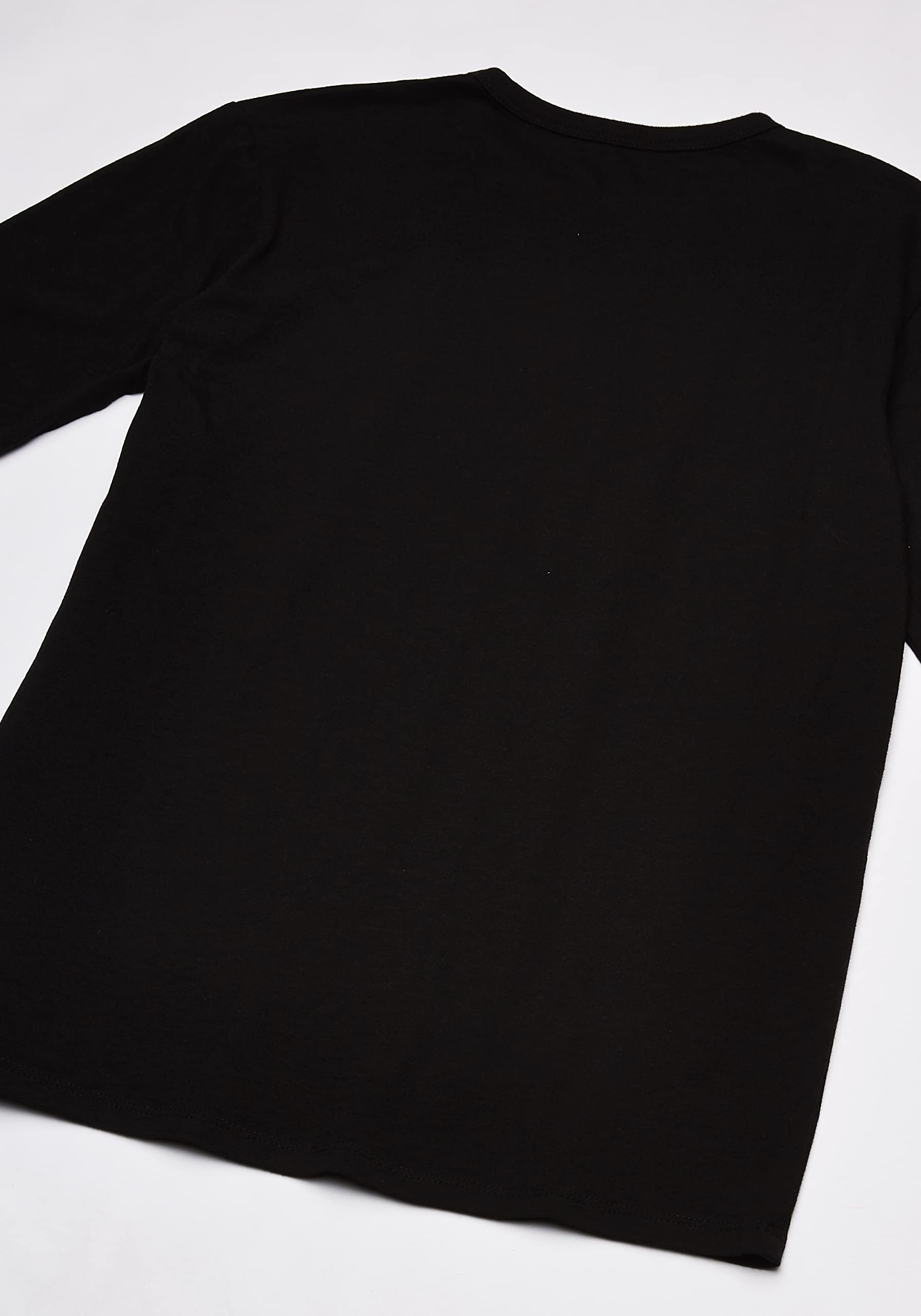The Children's Place boys Long Sleeve Basic Layering T-shirt T Shirt, Black 2 Pack, X-Large US